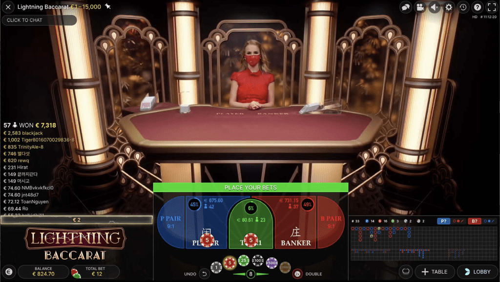 How to Play Evolution’s First Person Lightning Baccarat | Casino Time Blog